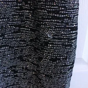St. John | Dresses | St John Tweed Dress Metallic Black White Short ...